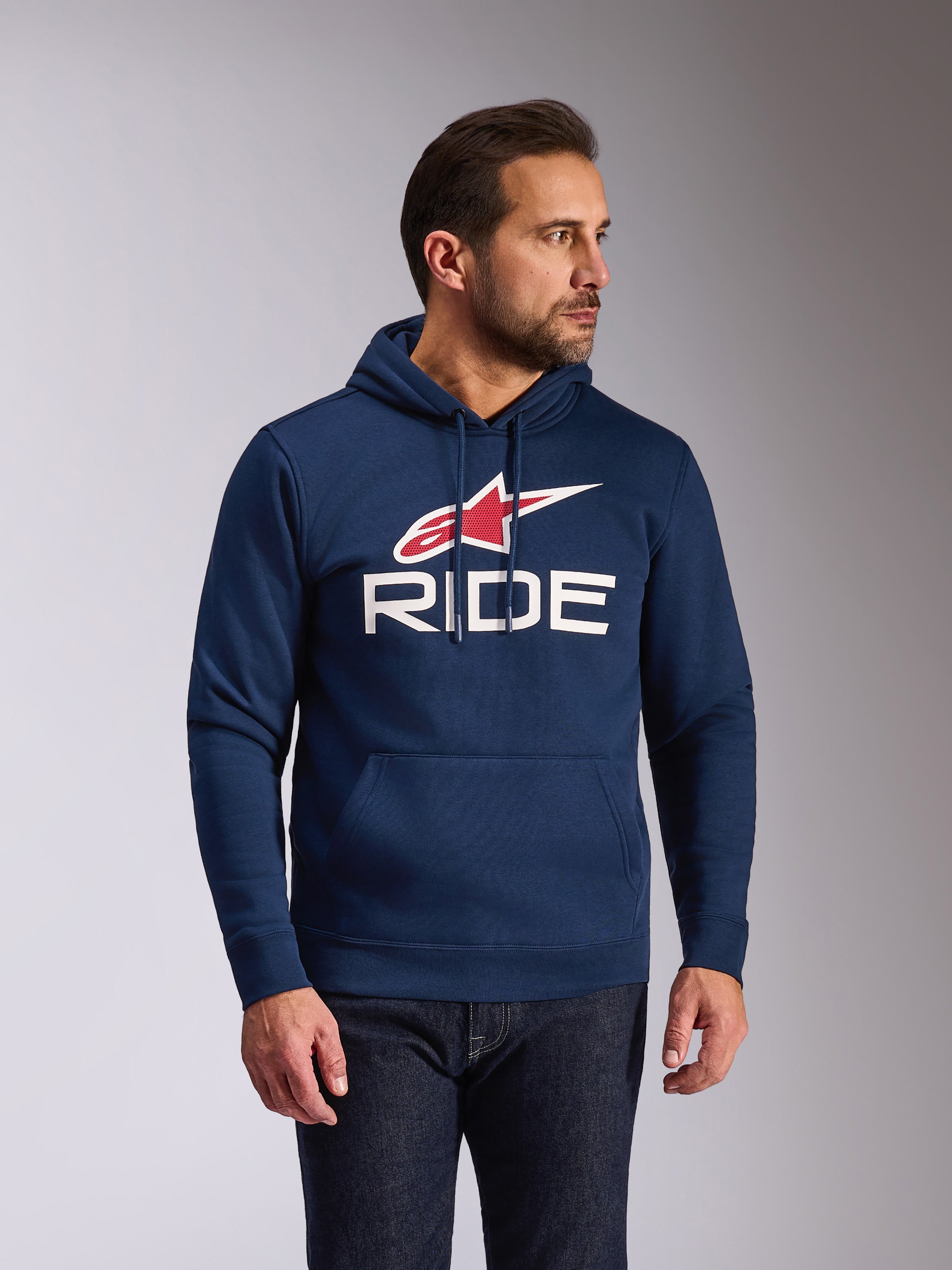 Ride V3 - Blue Sportswear Hoodie | Alpinestars®